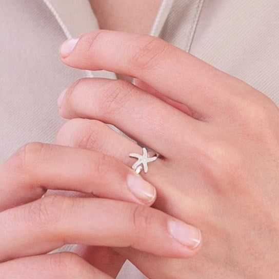 DUR Schmuck: Ring "Seestern Mini" mit Strandsand R5426 – Dit & Dat